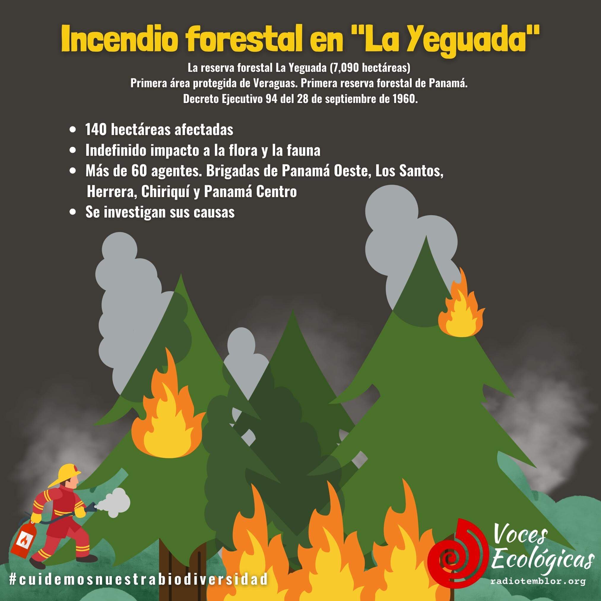 Incendio forestal en “La Yeguada” [Infografía] – Colectivo Voces Ecológicas